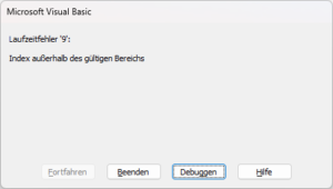 Fehler finden - Excel VBA Tipps