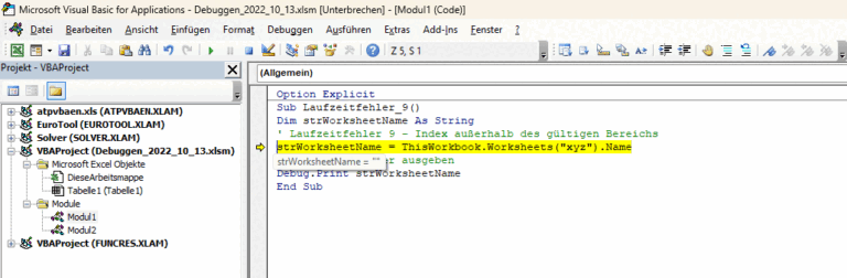 Fehler Finden Excel Vba Tipps
