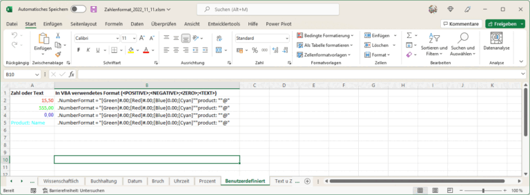 Zahlen in Excel VBA formatieren - Excel VBA Tipps